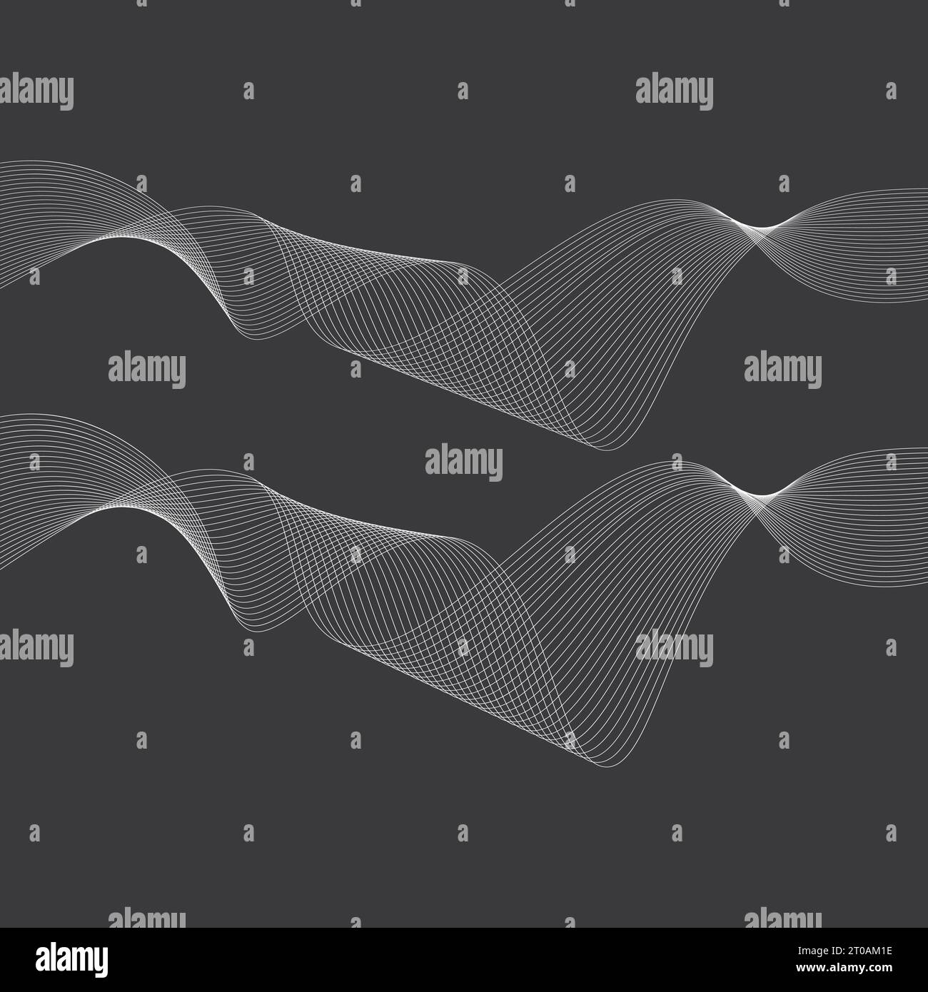 Sound waves line vector illustration design template Stock Photo - Alamy