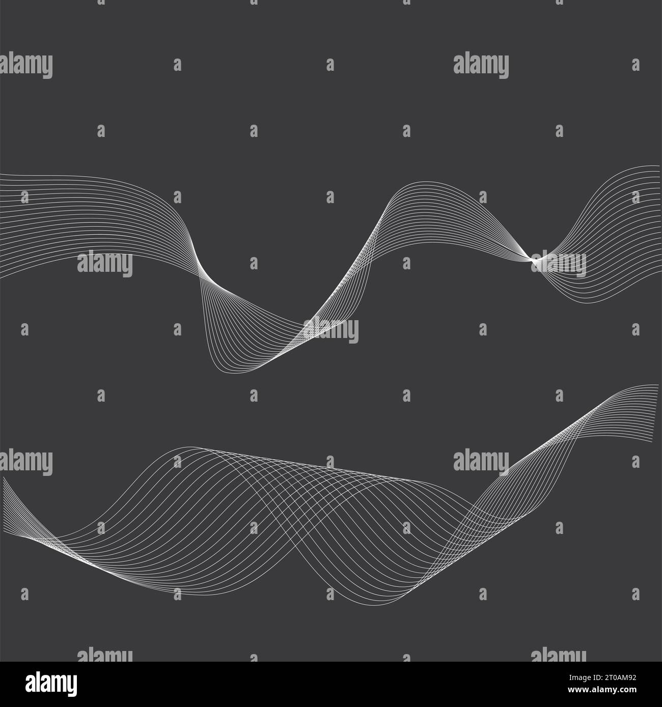 Sound waves line vector illustration design template Stock Photo - Alamy