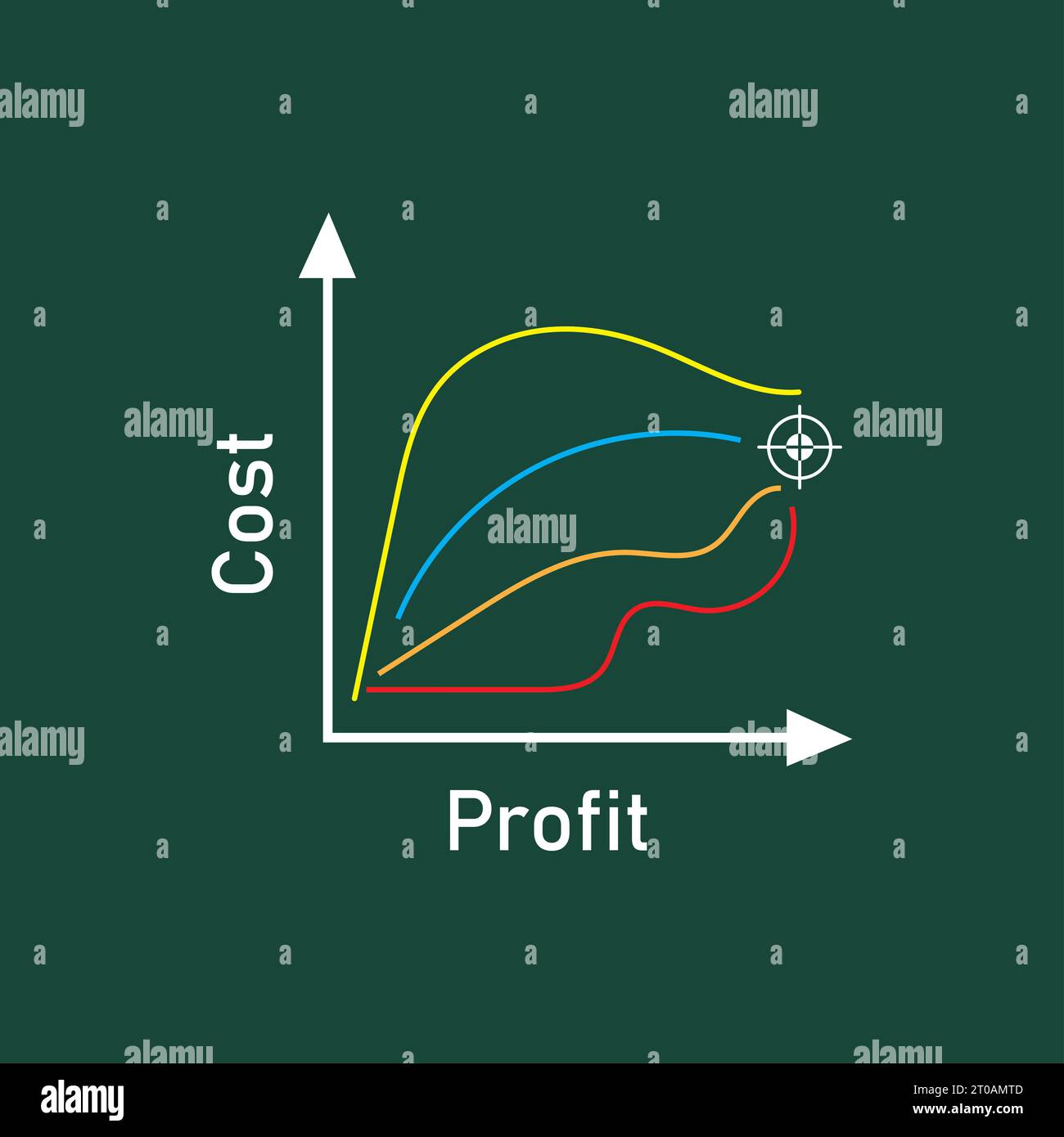quadrant concept diagram logo illustration template Stock Photo - Alamy