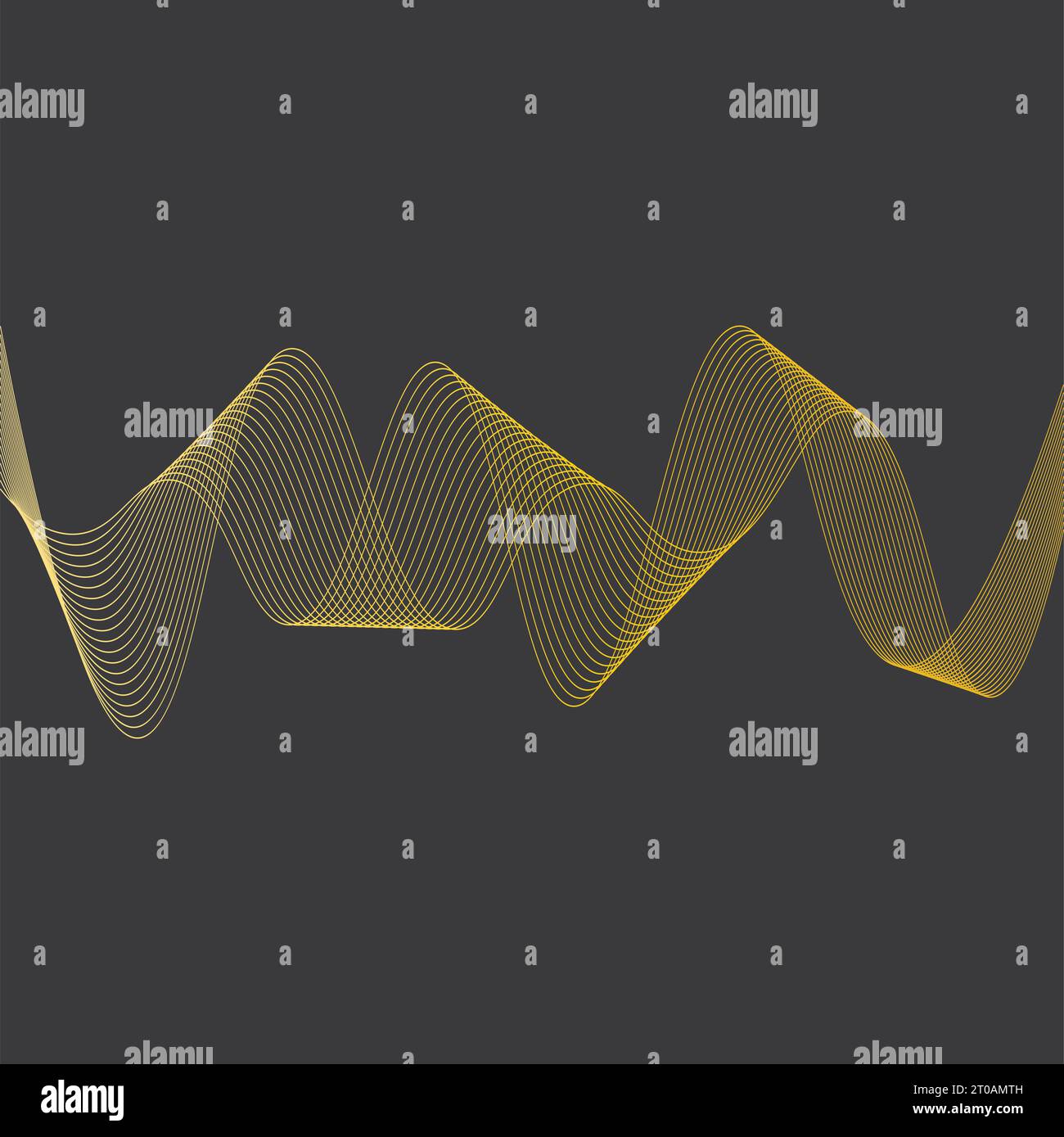 Sound waves line vector illustration design template Stock Photo - Alamy