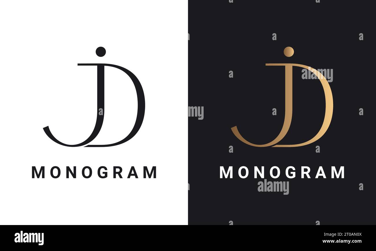 J d monogram hi-res stock photography and images - Alamy