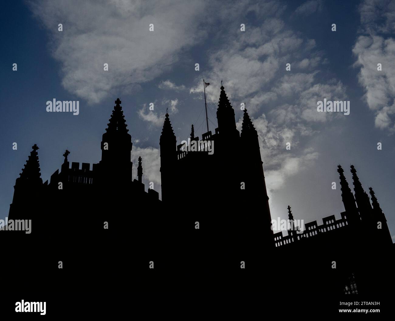 Backlight, Dramatic, Bath Abbey, Bath, Somerset, England, UK, GB Stock ...