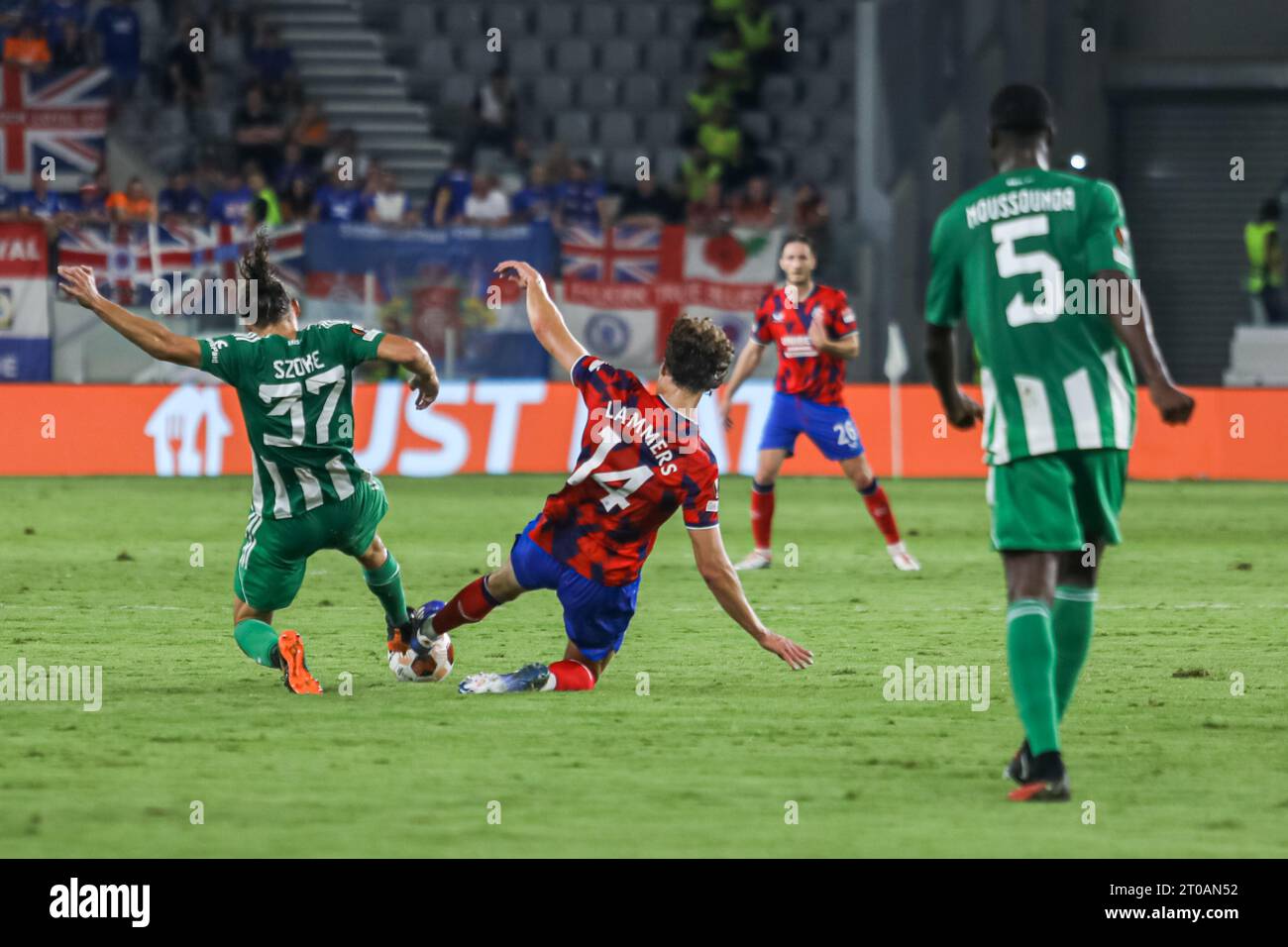 Limassol, Limassol, CYPRUS. 5th Oct, 2023. JULIUS SZOKE of Aris and SAM ...
