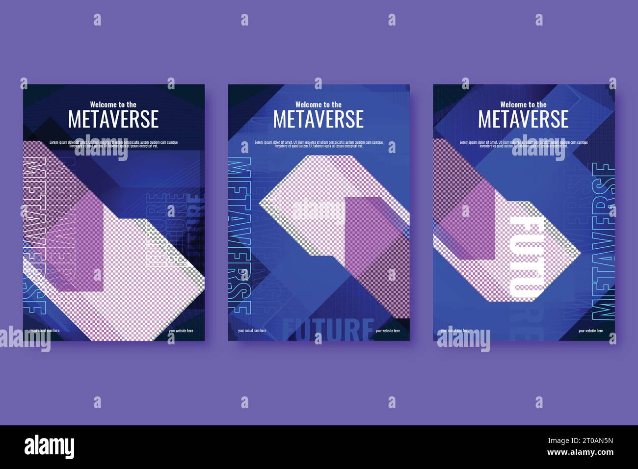 introduction of metaversae poster design template Stock Vector Image ...