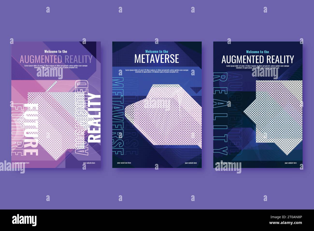 vertical horizontal flat abstract modern introduction of virtual ...