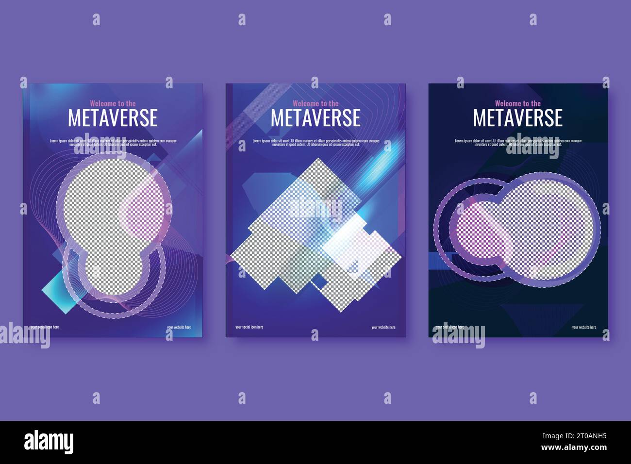 neon futuristic creative modern metaverse for augmented reality poster ...