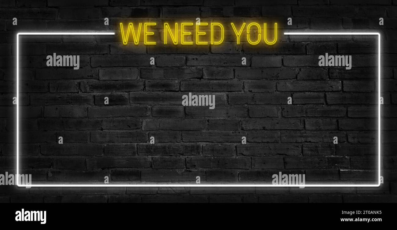 Vector realistic isolated neon sign of Join Our Team logo for ...