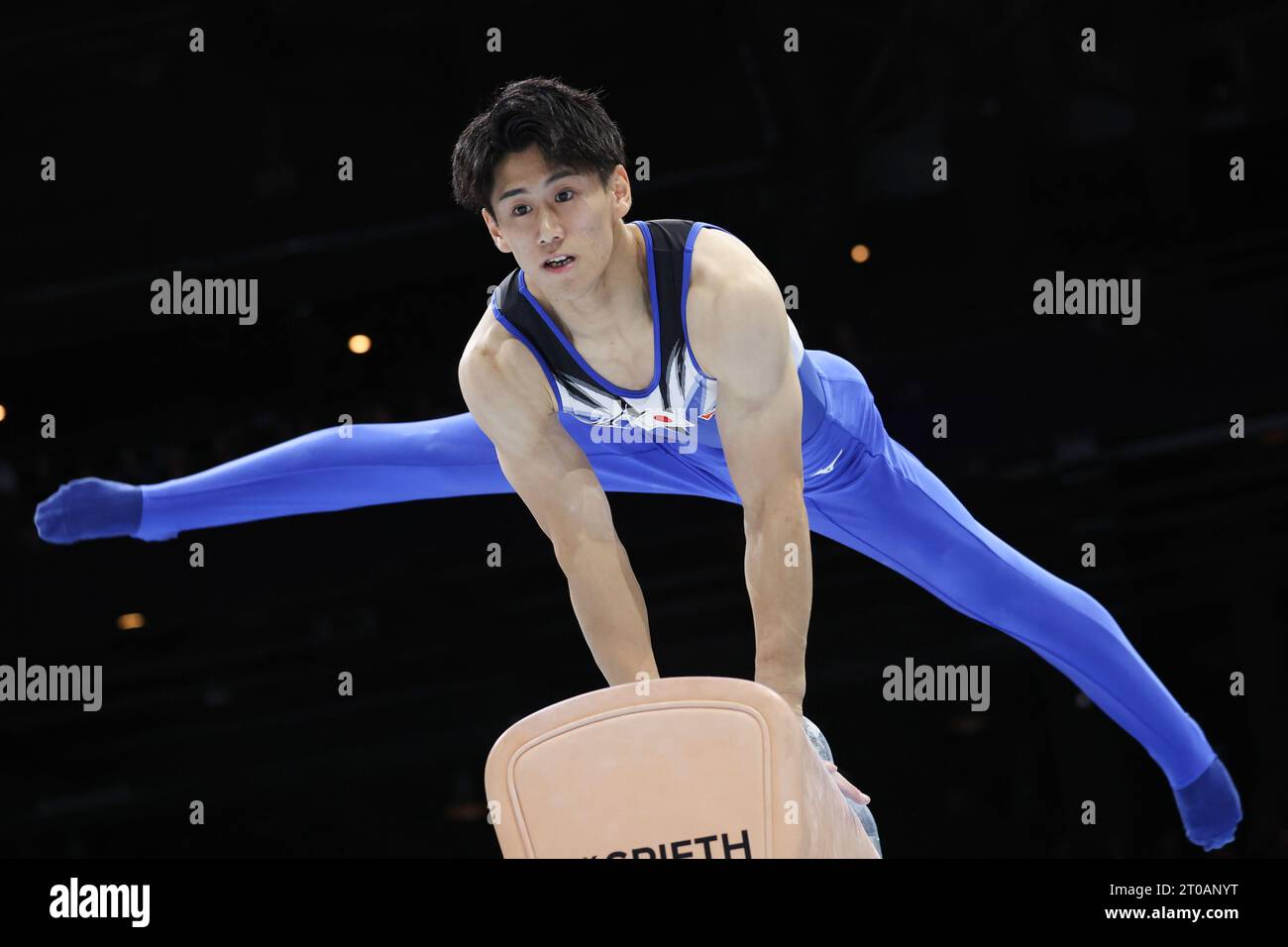 Japan's Daiki Hashimoto competes on the pommel horse during the men's ...