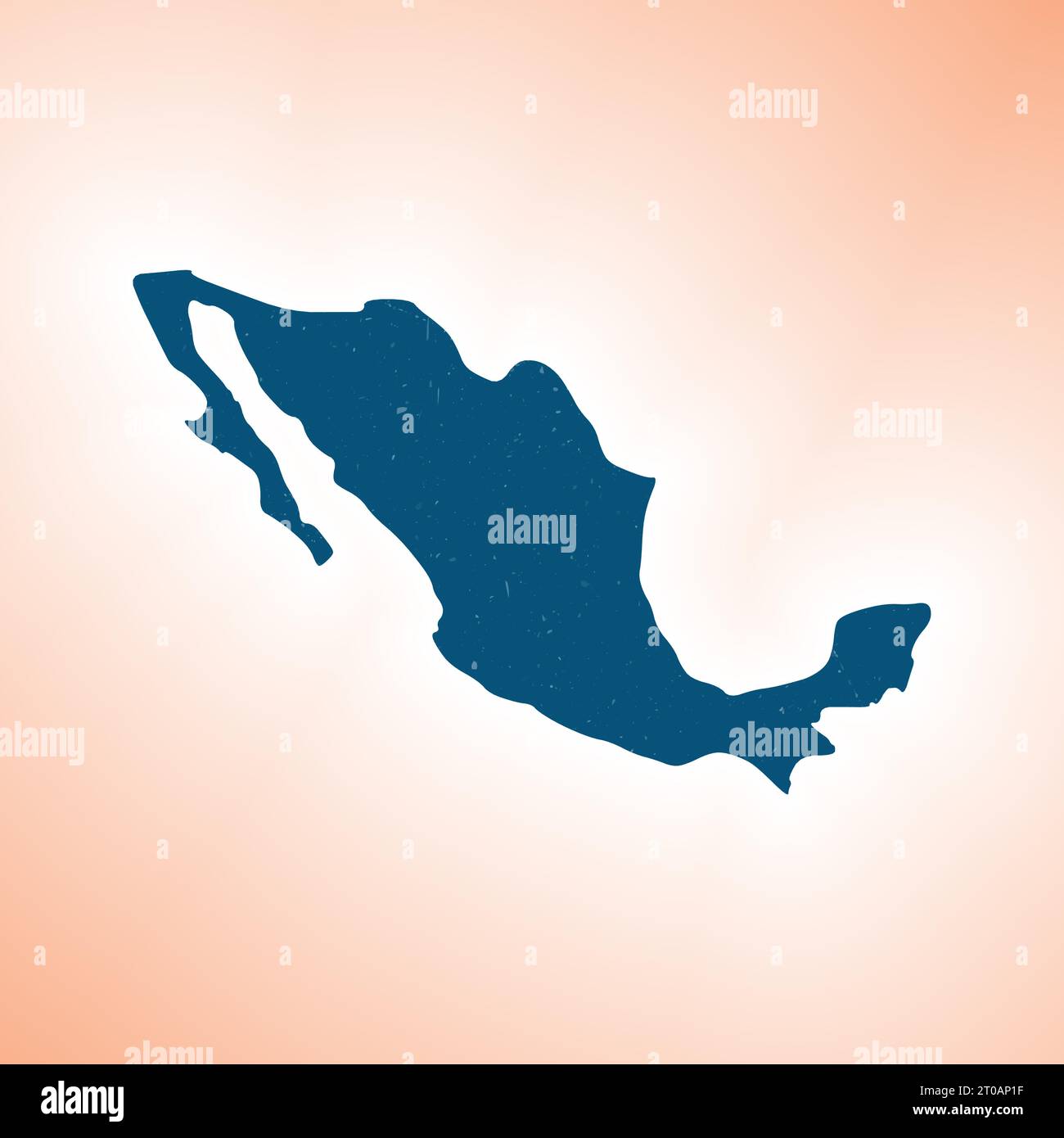 Mexico shape on gradient background. Country map with scratch texture ...