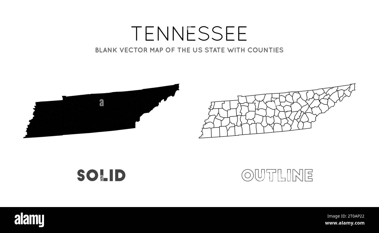 Us state tennessee map Cut Out Stock Images & Pictures - Alamy