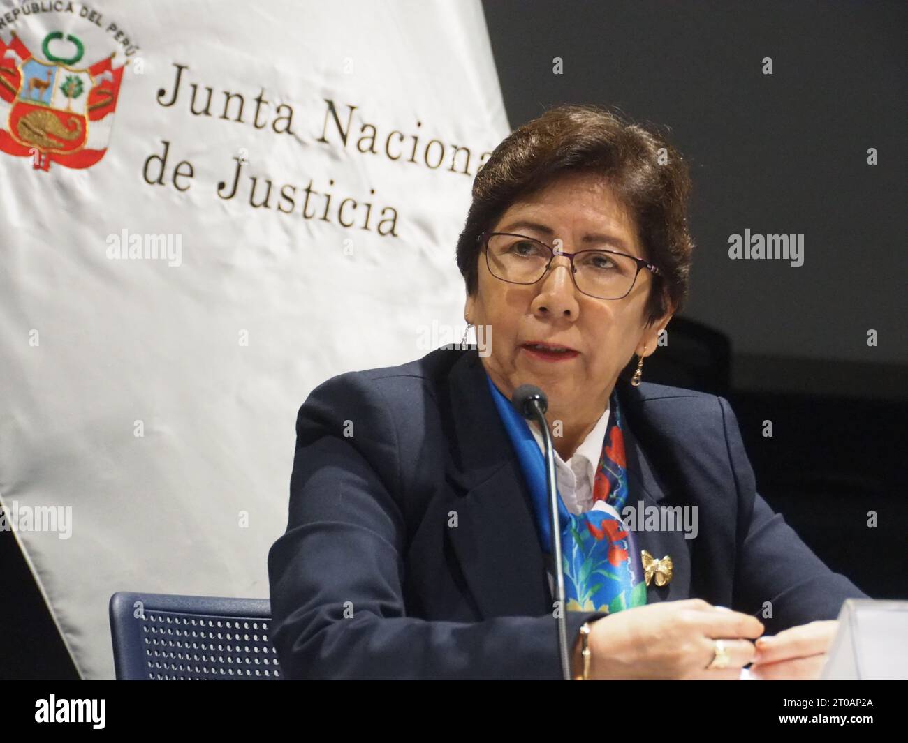 Lima, Peru. 05th Oct, 2023. Imelda Tumialan Pinto, President of the ...