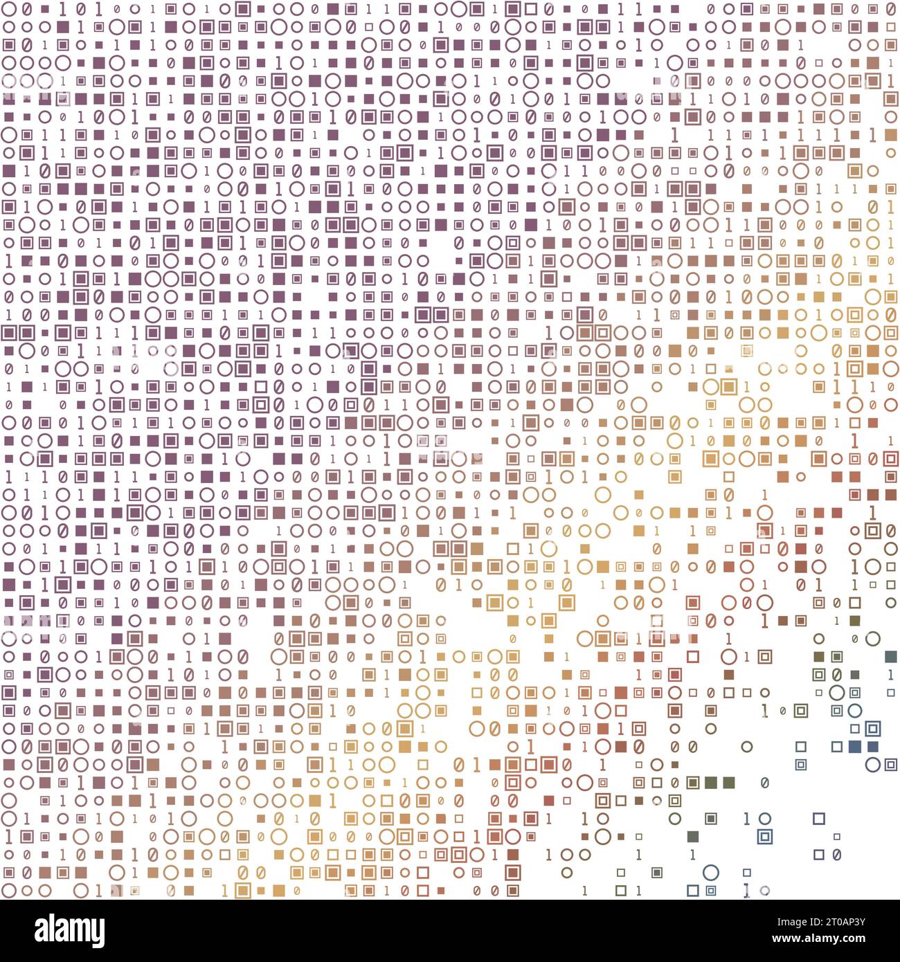 Artistic geometric matrix background in dark colors. Elegant square ...