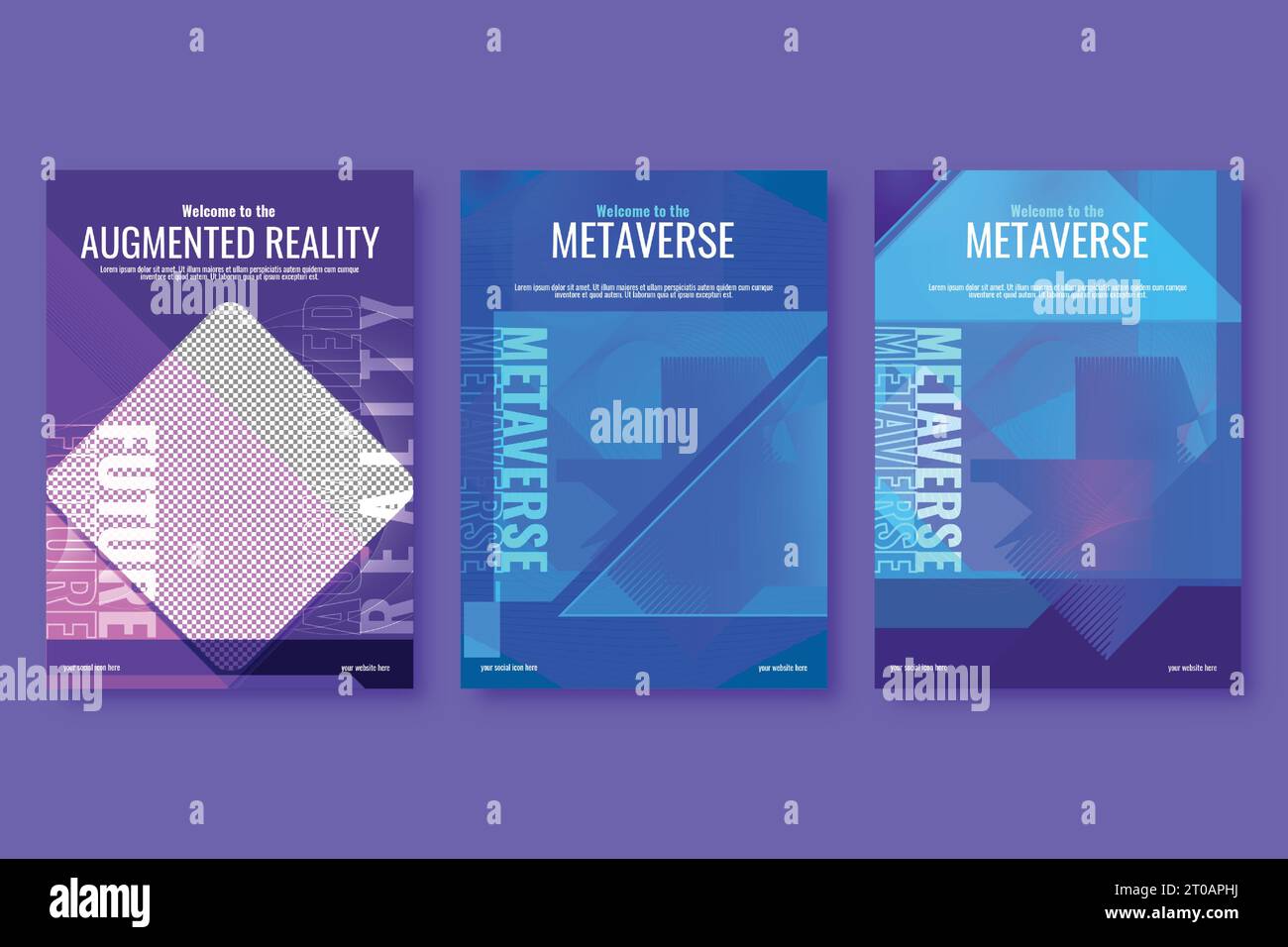 abstract horizontal vertical augmented reality technical neon ...