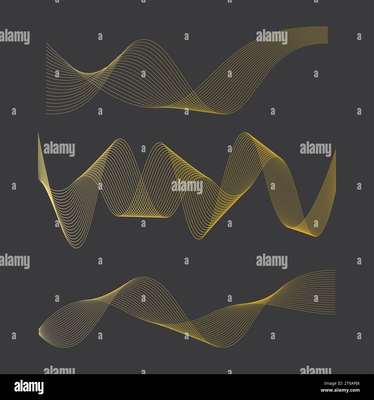 Sound waves line vector illustration design template Stock Photo - Alamy
