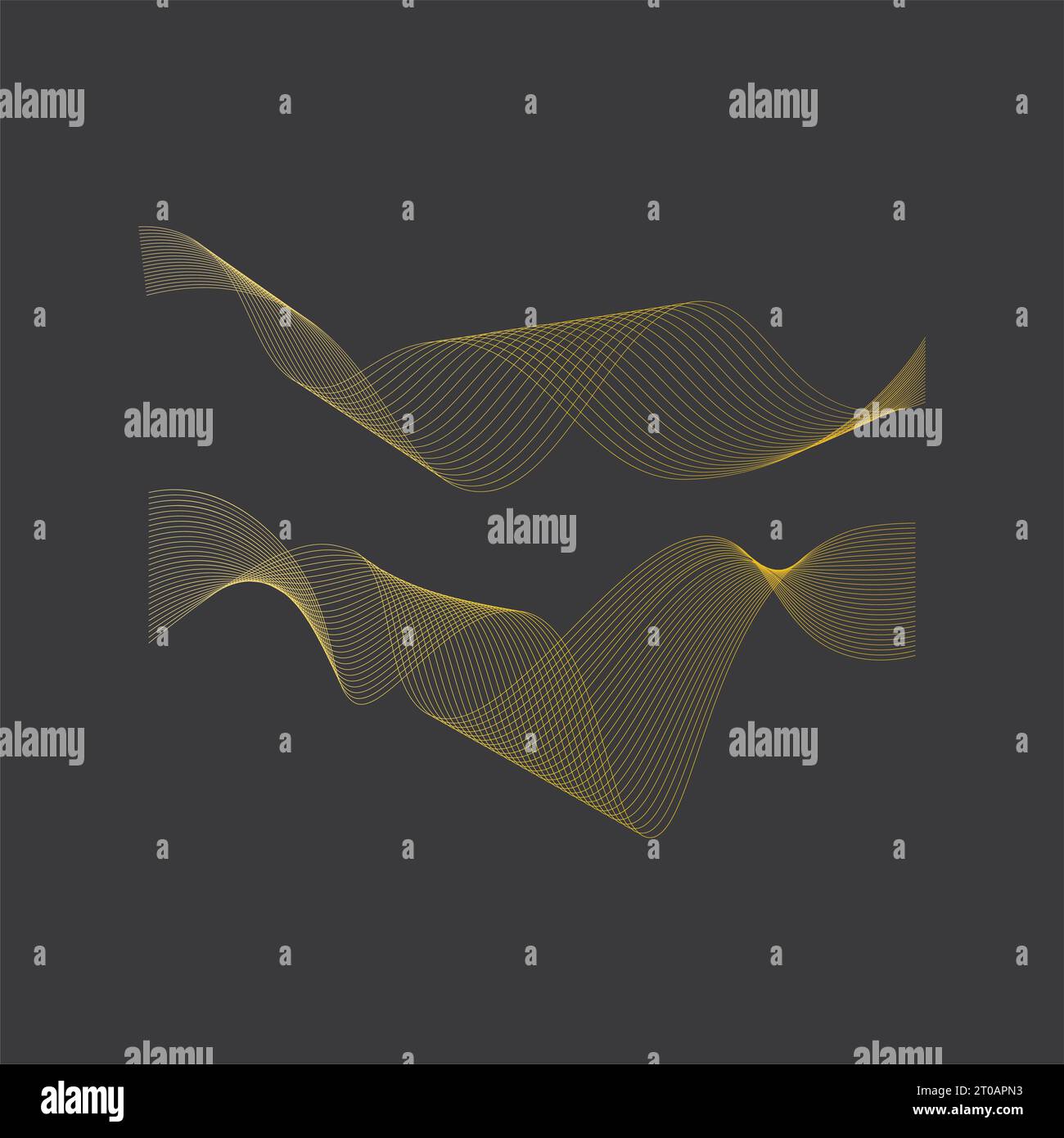 Sound waves line vector illustration design template Stock Photo - Alamy