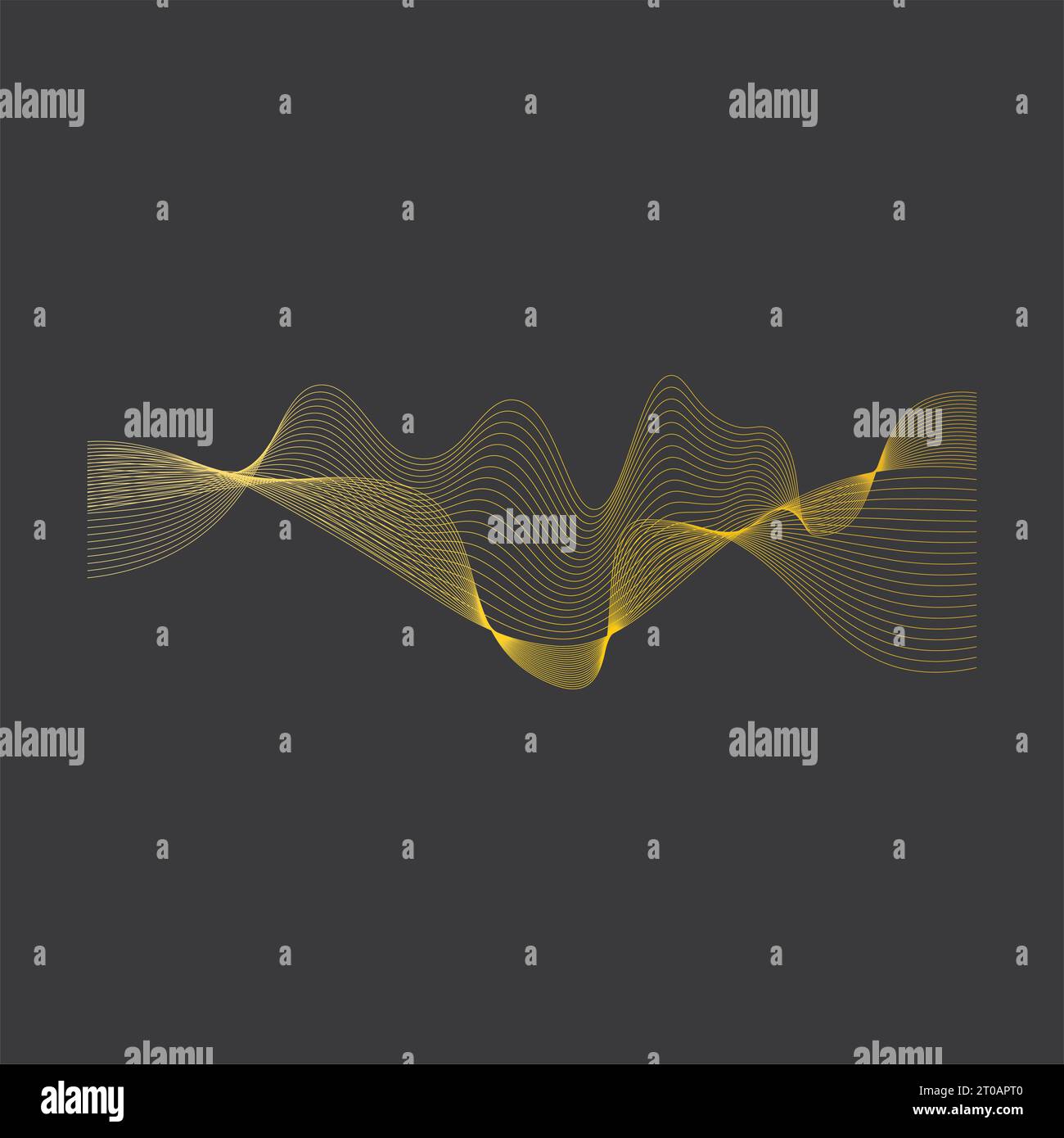 Sound waves line vector illustration design template Stock Photo - Alamy
