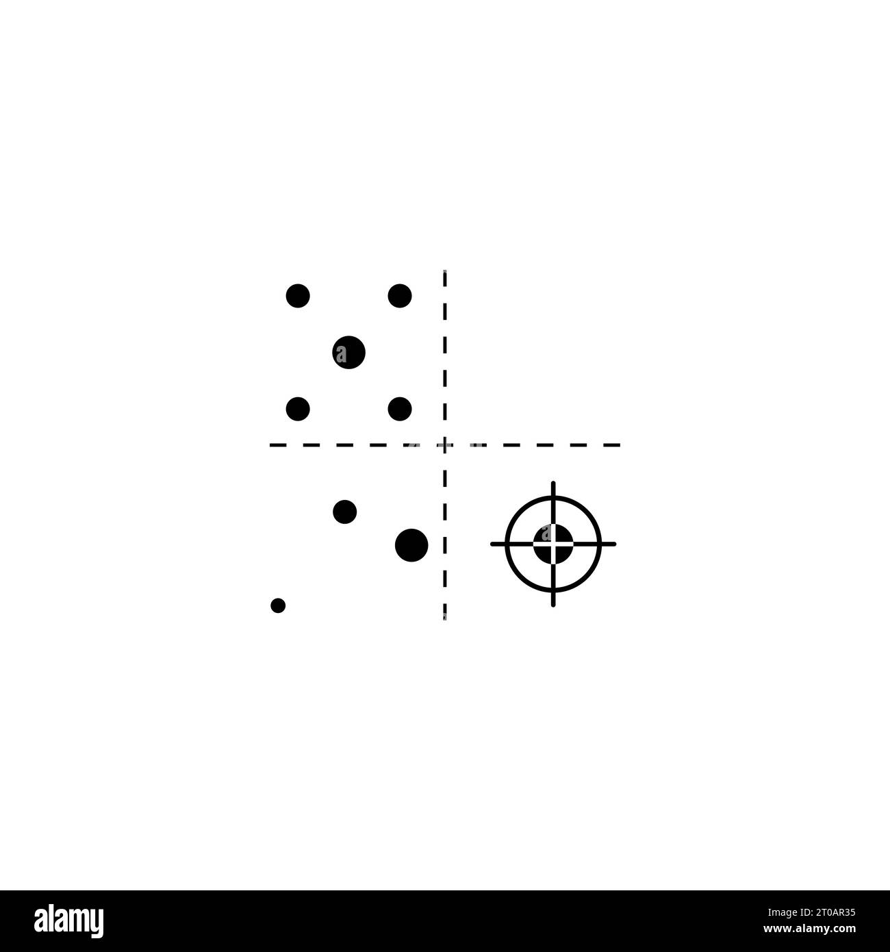 quadrant concept diagram logo illustration template Stock Photo - Alamy