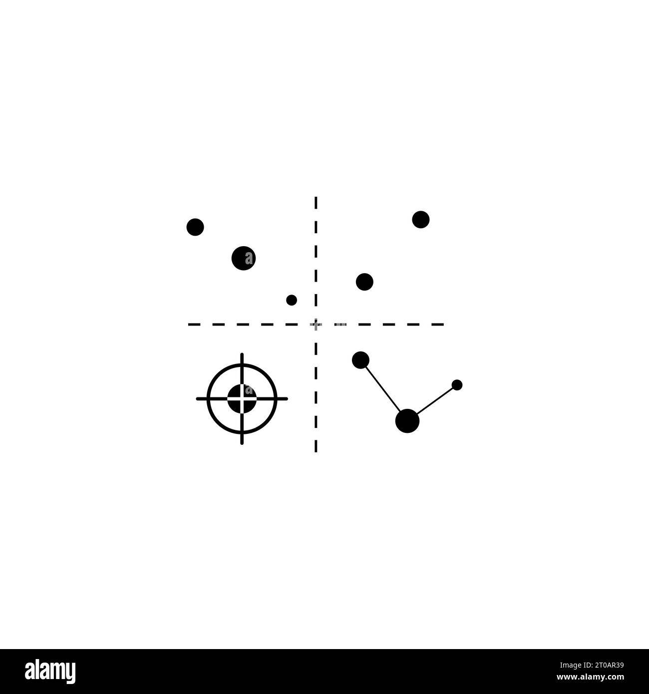 quadrant concept diagram logo illustration template Stock Photo - Alamy