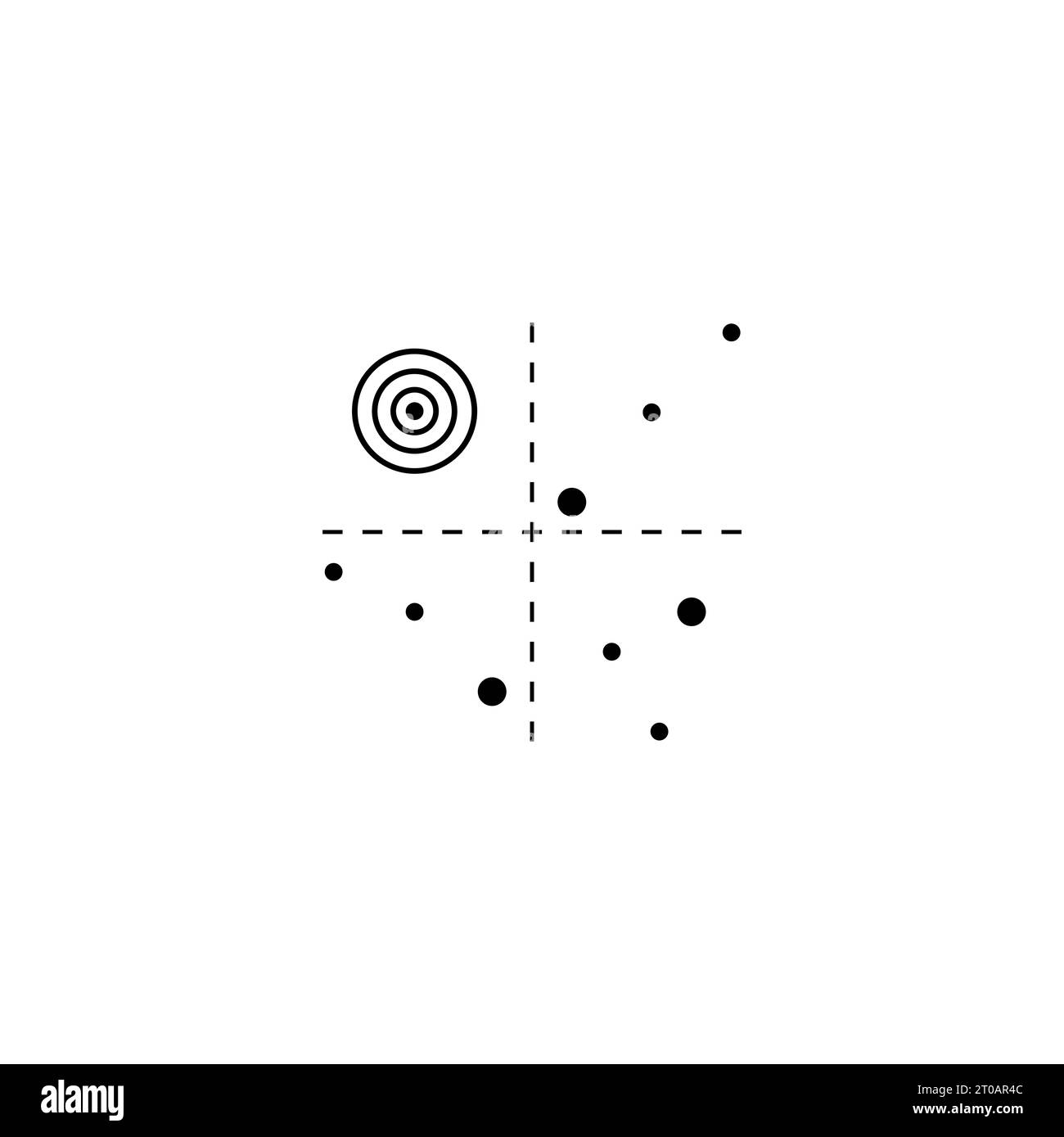 quadrant concept diagram logo illustration template Stock Photo - Alamy