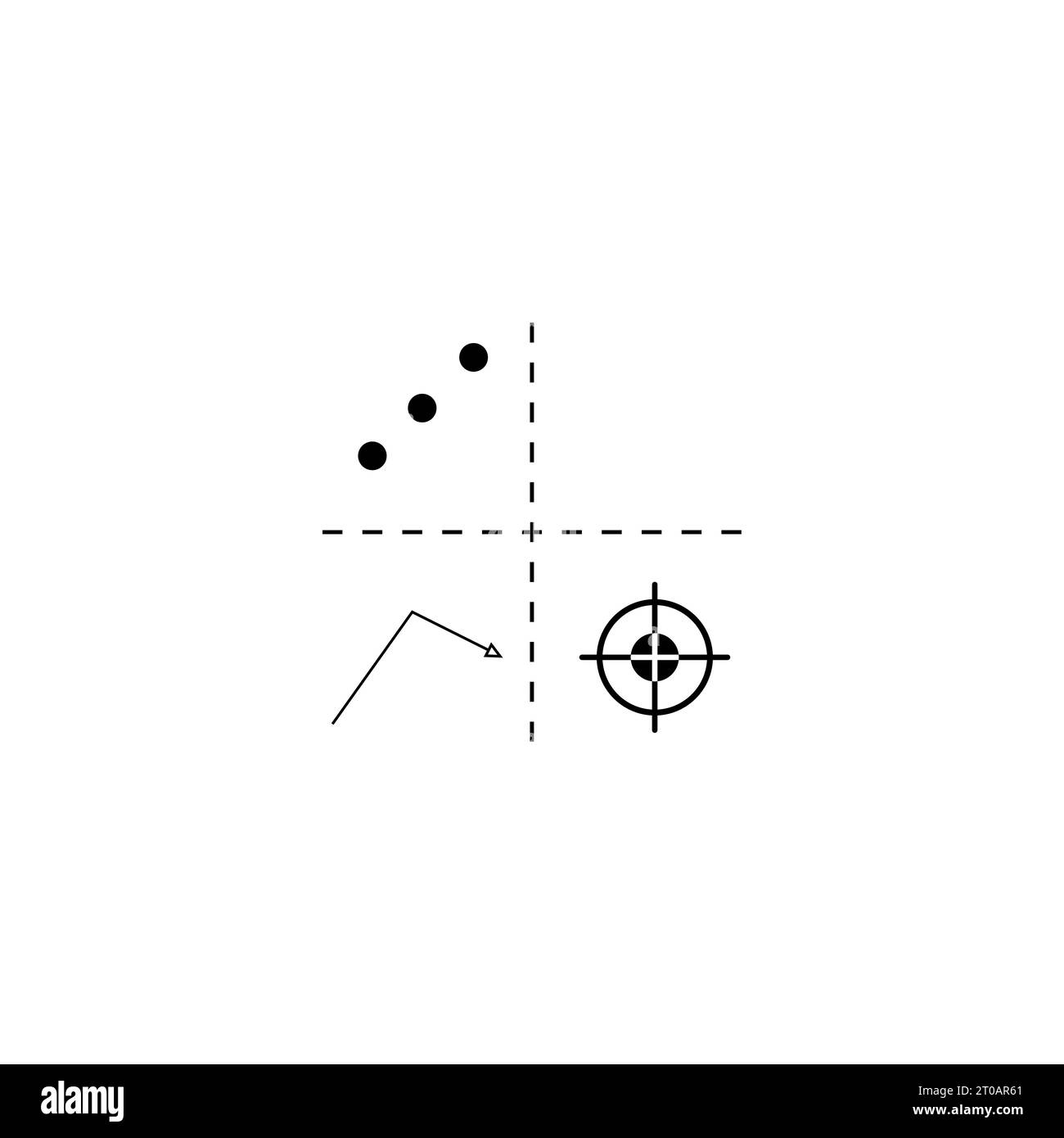 quadrant concept diagram logo illustration template Stock Photo - Alamy