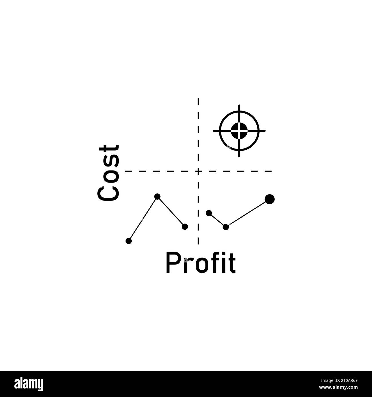 quadrant concept diagram logo illustration template Stock Photo - Alamy