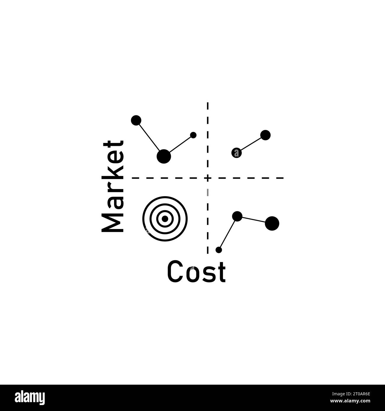 quadrant concept diagram logo illustration template Stock Photo - Alamy