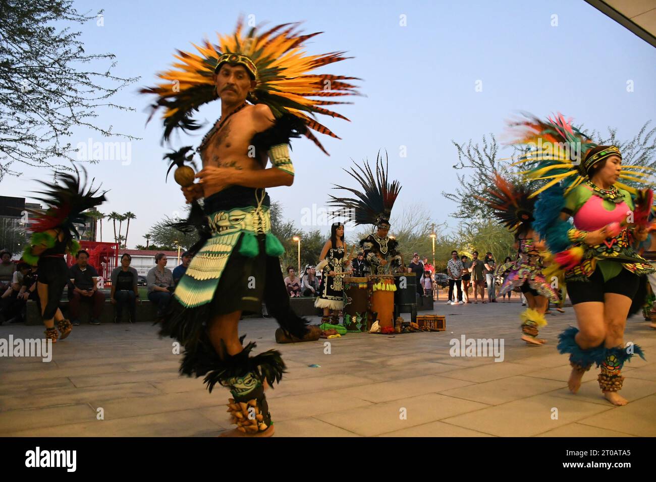 Phoenix, USA. 5th Oct, 2023. Indigenous artists present a ritual at the ...