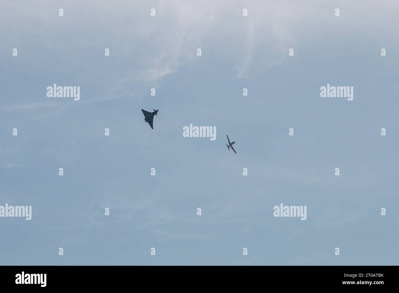 German air force Eurofighter EF-2000 Typhoon fighter jet taking off ...
