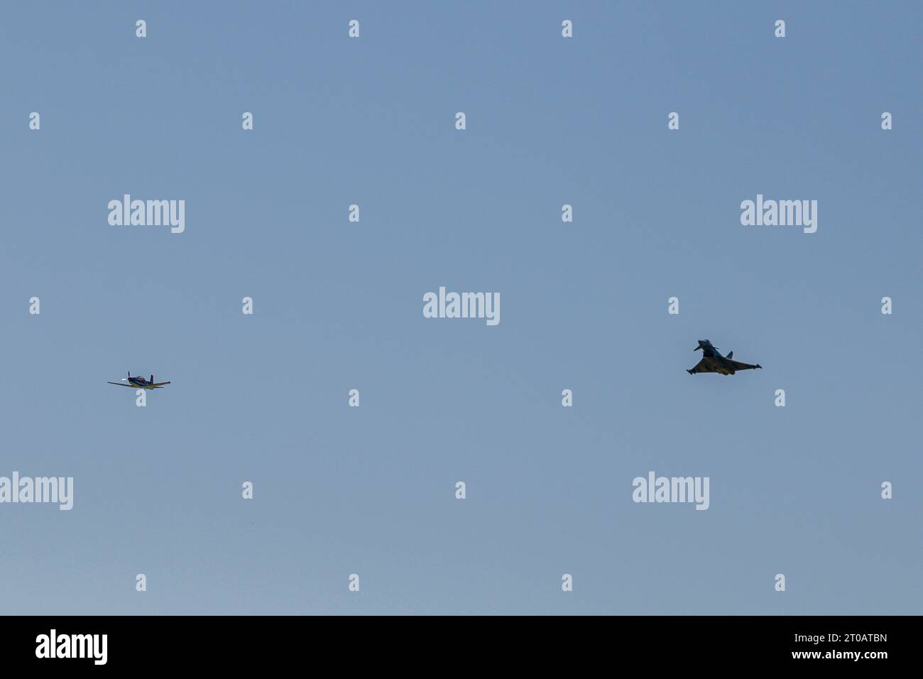 German air force Eurofighter EF-2000 Typhoon fighter jet taking off ...