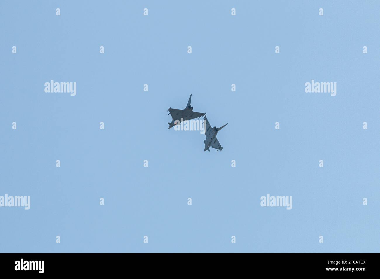 German air force Eurofighter EF-2000 Typhoon fighter jet taking off ...