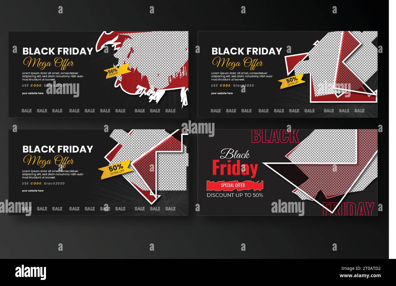 horizontal vertical minimalist black friday realistic super mega sell ...