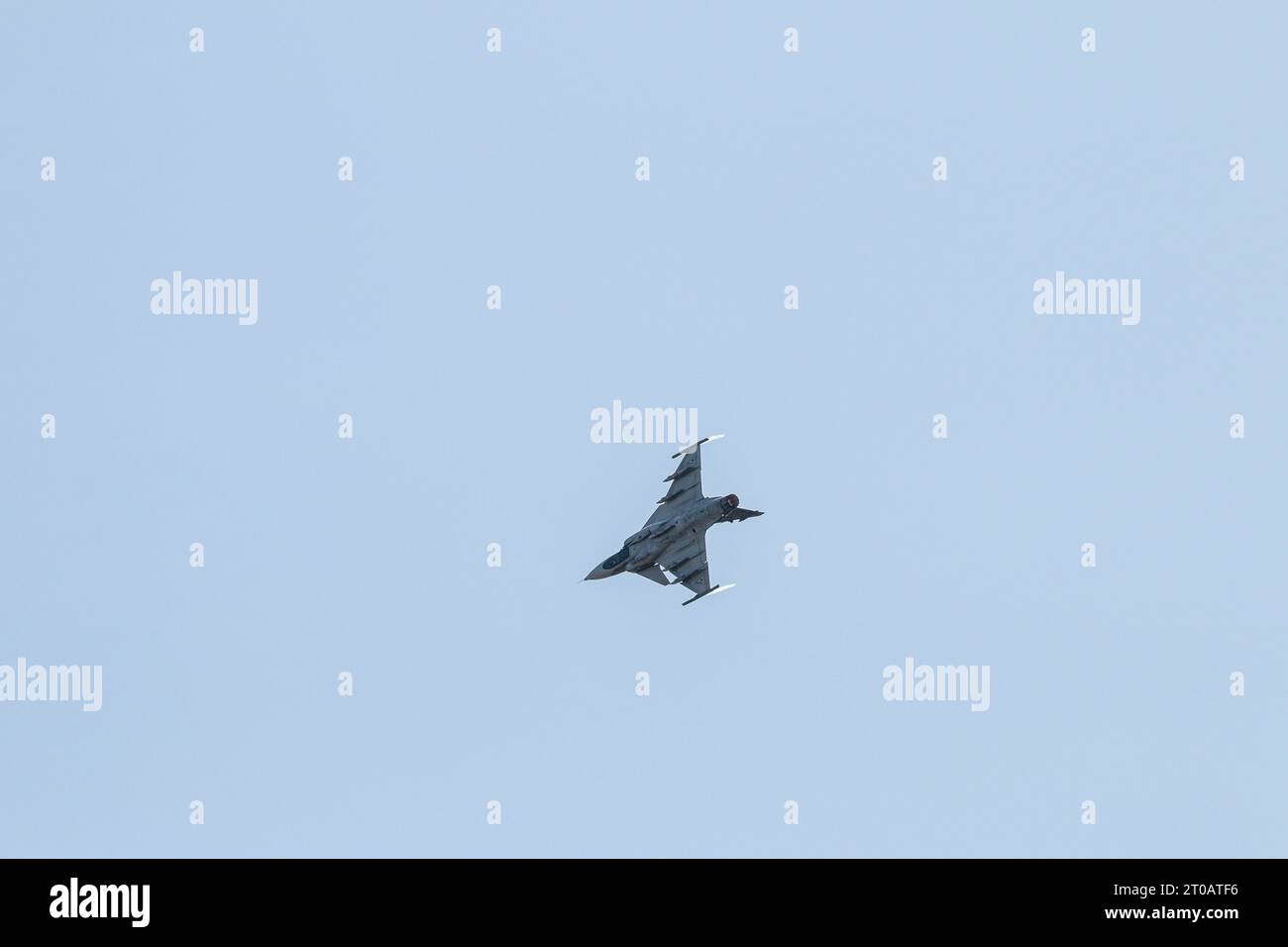 German air force Eurofighter EF-2000 Typhoon fighter jet taking off ...