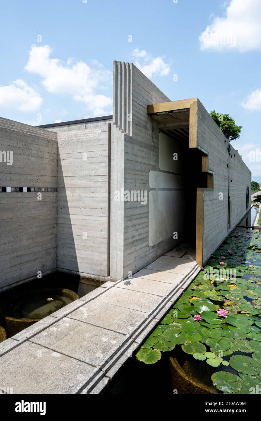 Tomba Brion, designed by Venetian architect Carlo Scarpa, is located in ...