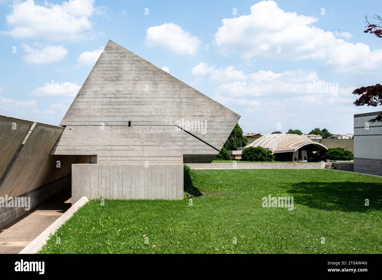 Tomba Brion, designed by Venetian architect Carlo Scarpa, is located in ...