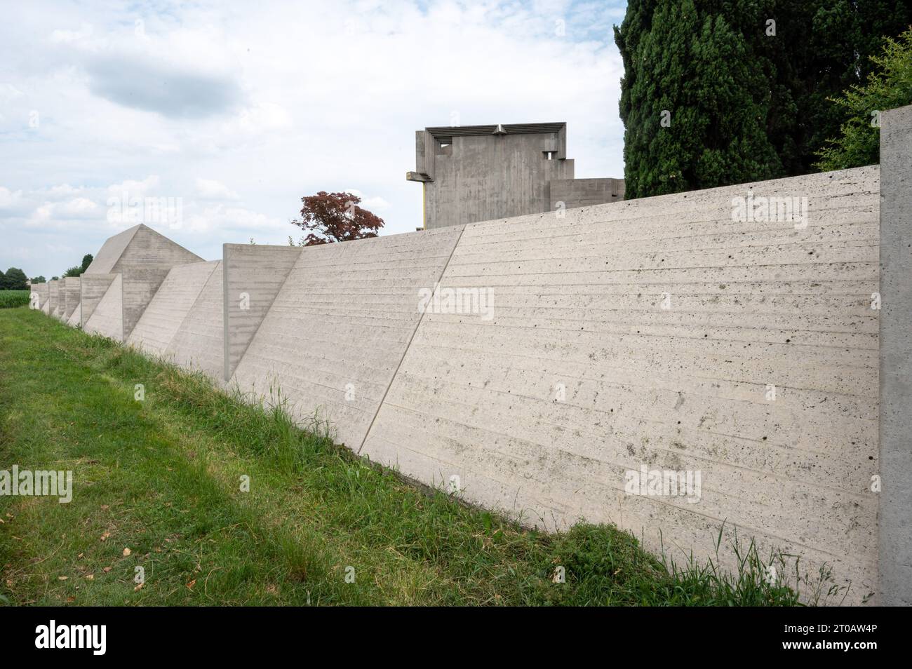 Tomba Brion, designed by Venetian architect Carlo Scarpa, is located in ...