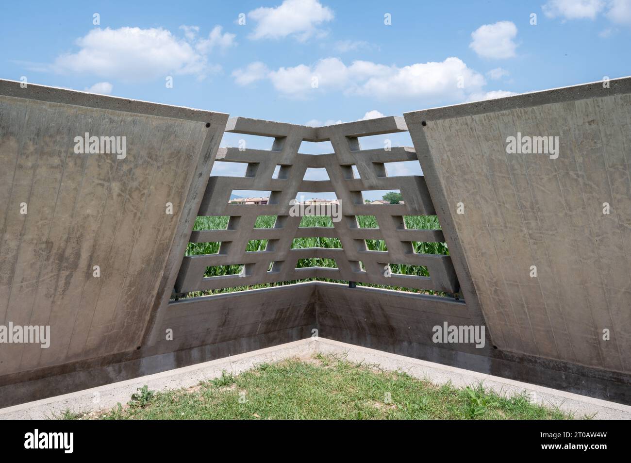 Tomba Brion, designed by Venetian architect Carlo Scarpa, is located in ...