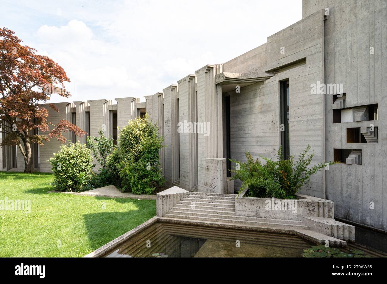 Tomba Brion, designed by Venetian architect Carlo Scarpa, is located in ...
