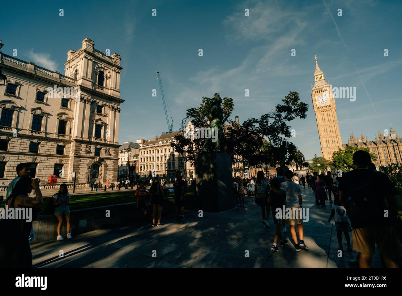 London, UK - august 23th 2023 Big Ben with Houses of Parliament and ...