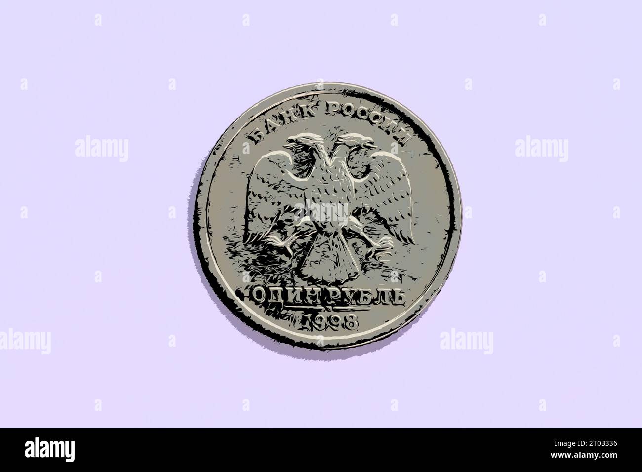 Golden russian ruble symbol hi-res stock photography and images - Alamy