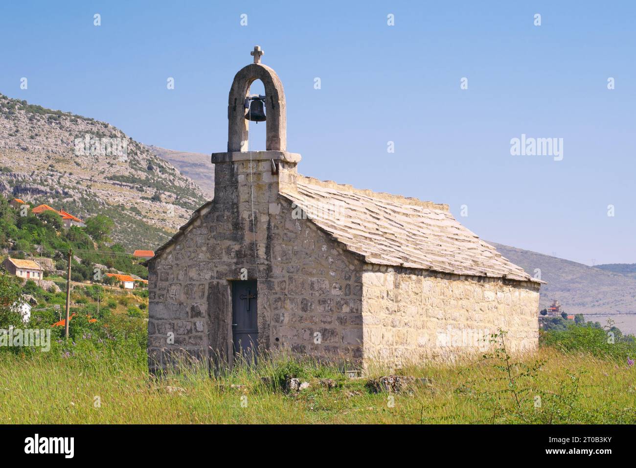 rural stone church Sveta Petka, Mostaci, Bosnia and Herzegovina Stock ...
