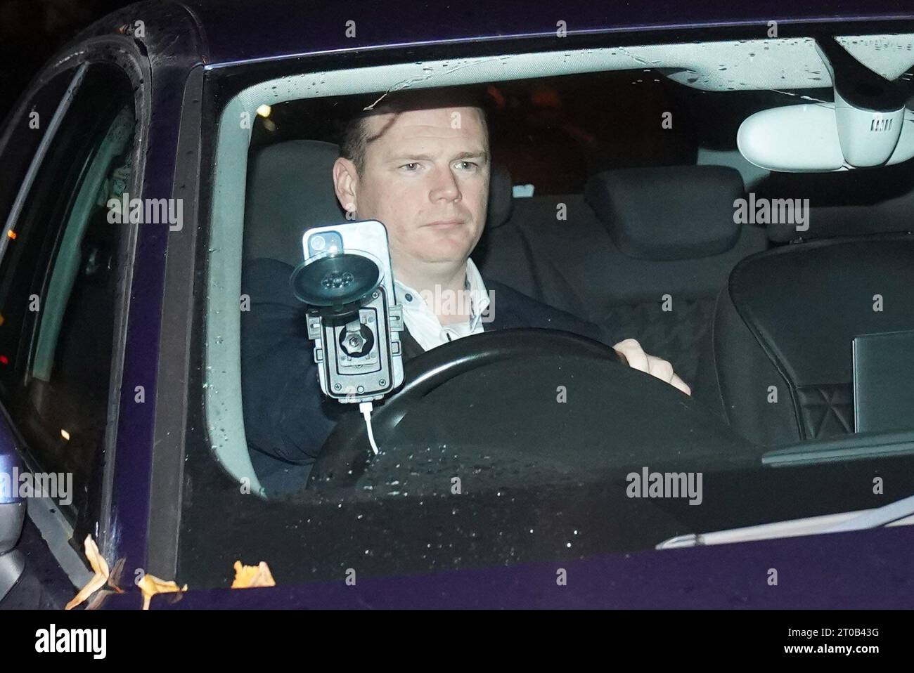 DUP's Gordon Lyons arrives for a DUP executive meeting at Brownlow ...