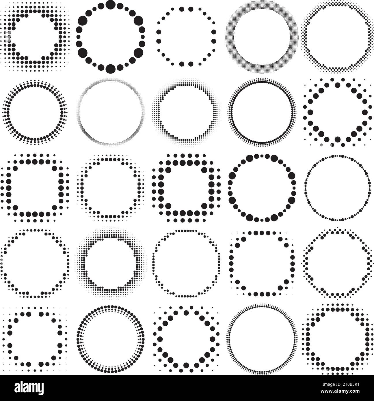 Collection of Round Halftone Dot Border Frames Stock Vector Image & Art ... Collection of Round Halftone Dot Border Frames Stock Vector Image & Art ...