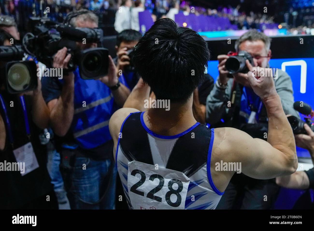 Japan's Daiki Hashimoto celebrates winning the gold medal in the men's ...