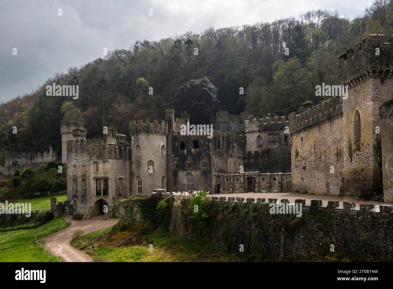 Gwrych Castle, Abergele, North Wales. A 19th century country house ...
