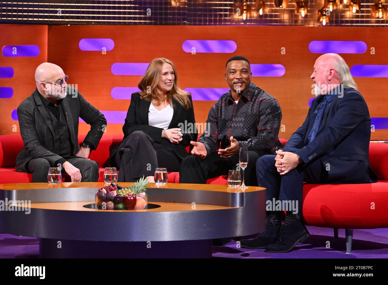 EDITORIAL USE ONLY (left to right) Bernie Taupin, Catherine Tate ...