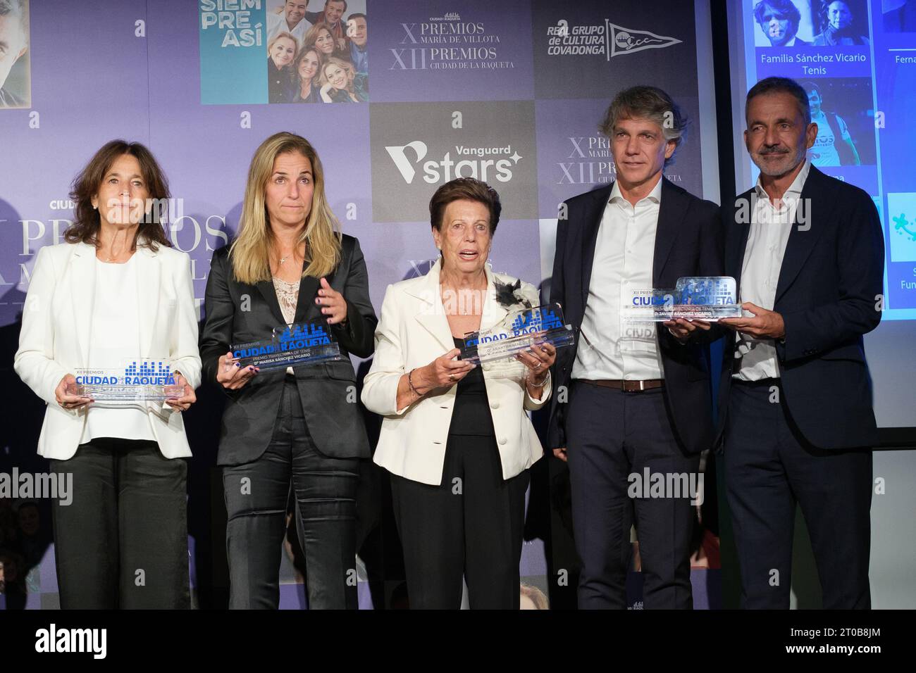 Javier and arantxa sanchez vicario attends the maria de villota hi-res ...
