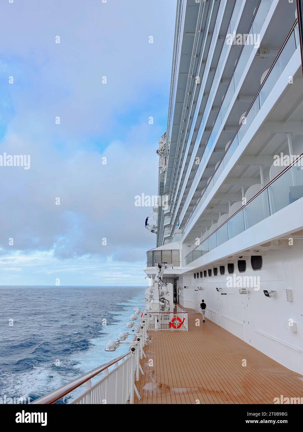 View from the side of a cruiseship Stock Photo - Alamy