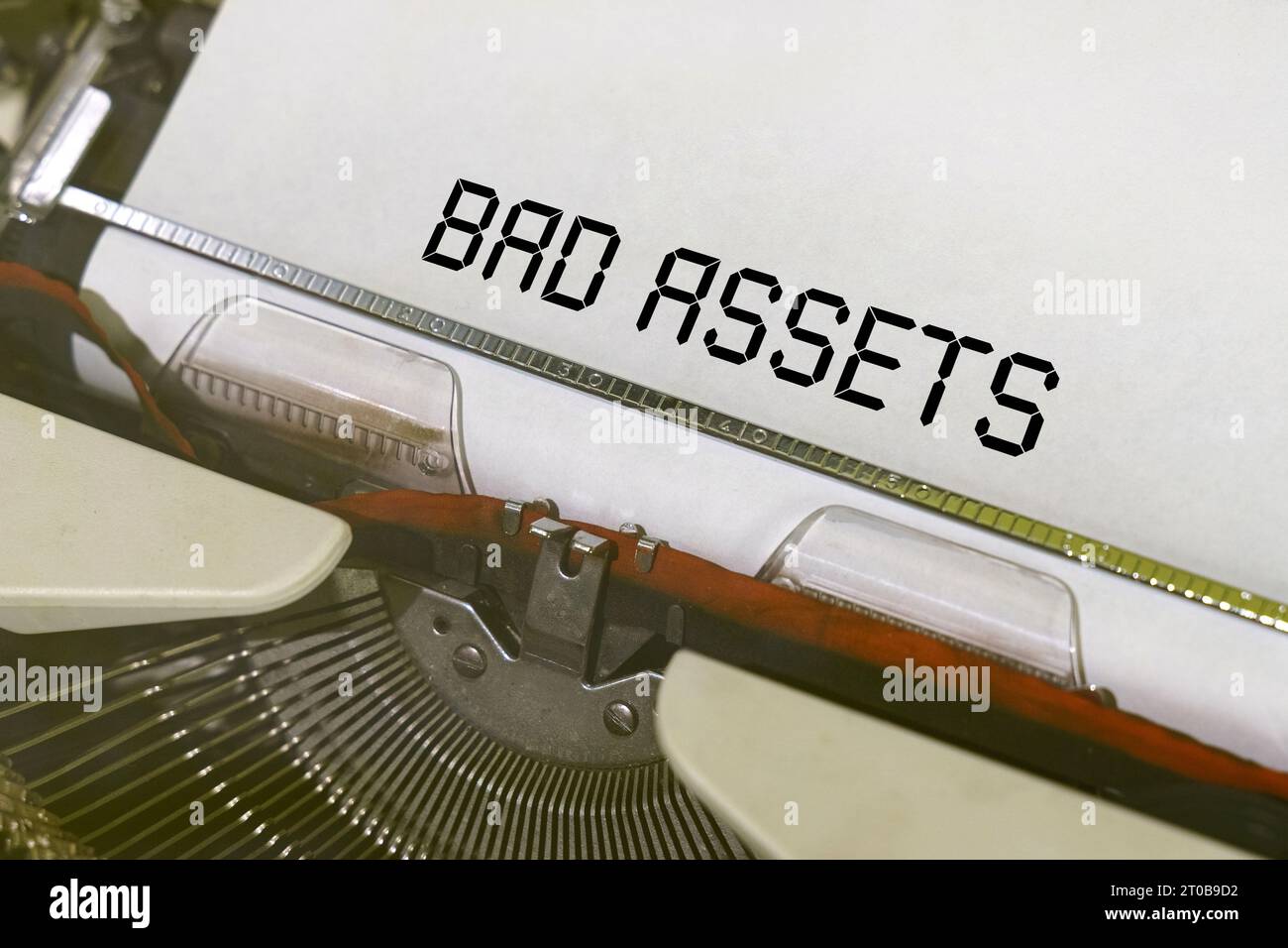 Economy and finance concept. The text is printed on a typewriter - bad ...