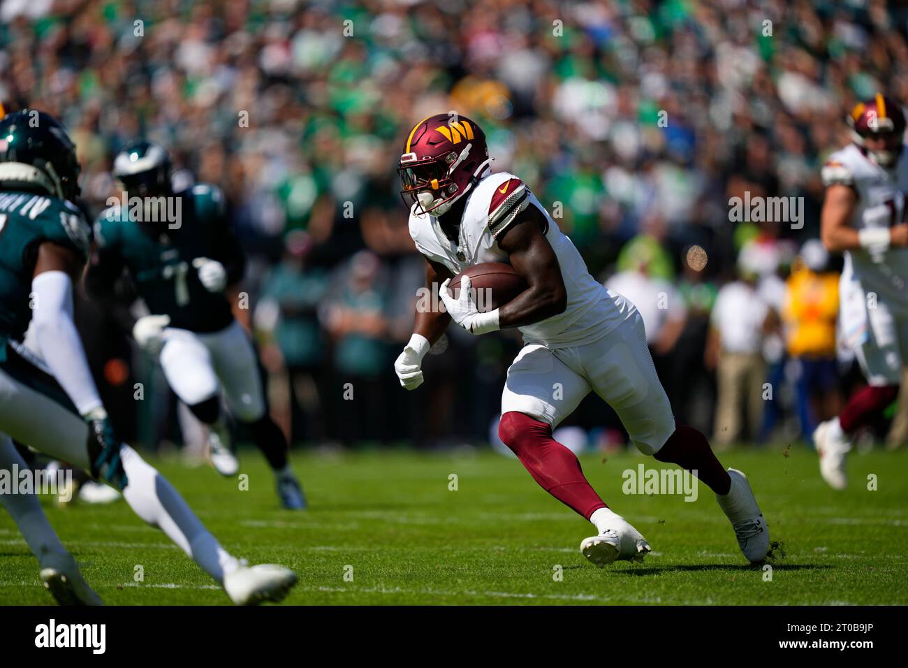 Washington Commanders' Brian Robinson Jr. in action before an NFL ...