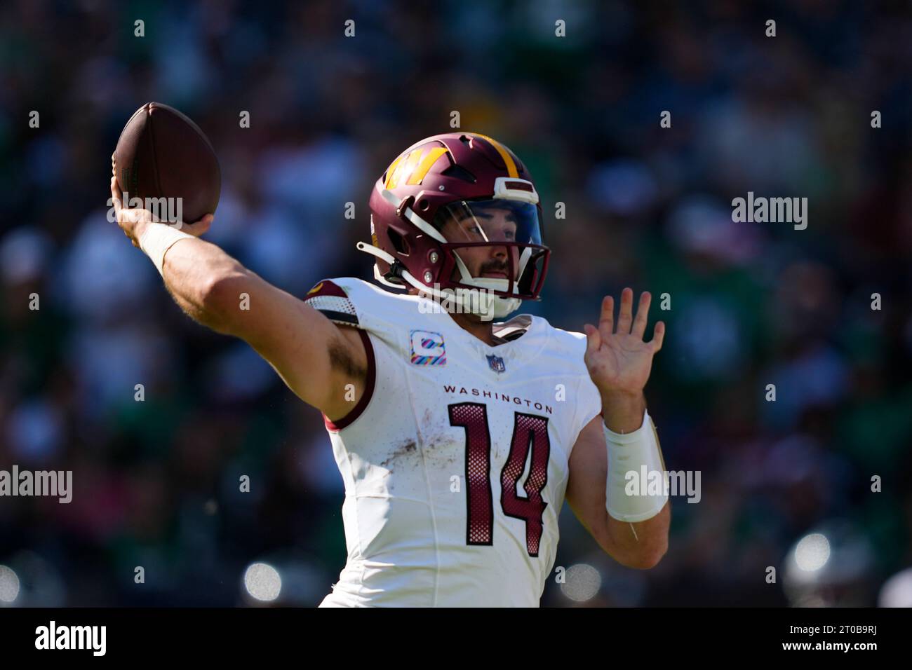 Washington Commanders quarterback Sam Howell in action during an NFL ...